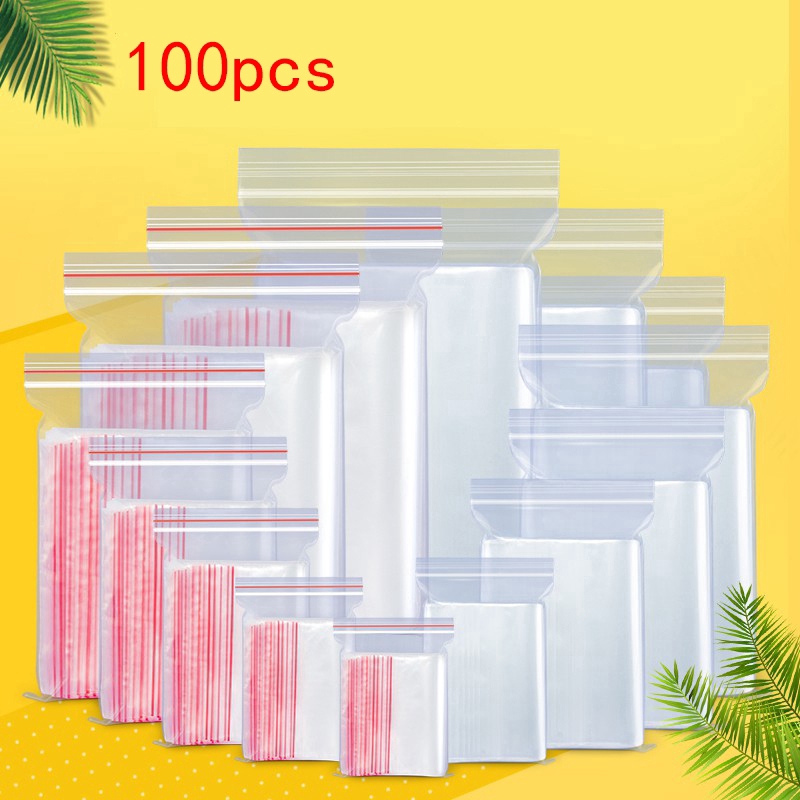 100pcs/Lot Zip Lock Resealable Plastic Bag k 4*6CM | Shopee Malaysia