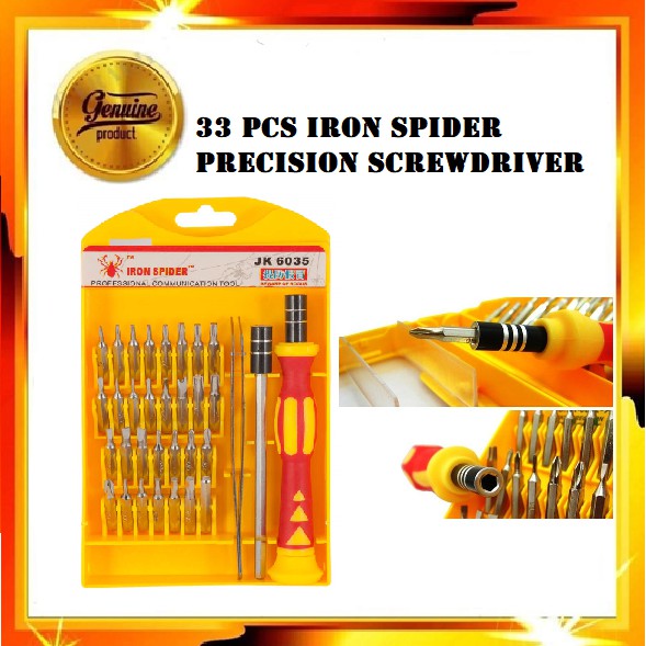 33pcs Iron Spider JK-6033 Combination Screwdriver Set Phone Computer ...