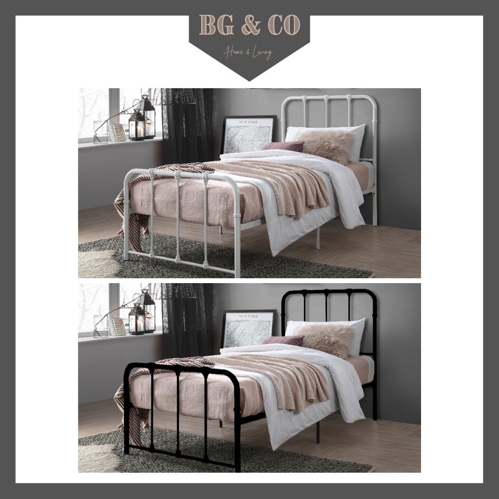 DANNY Metal Single Bed Frame Single Bedframe Metal Single Size Bed ...