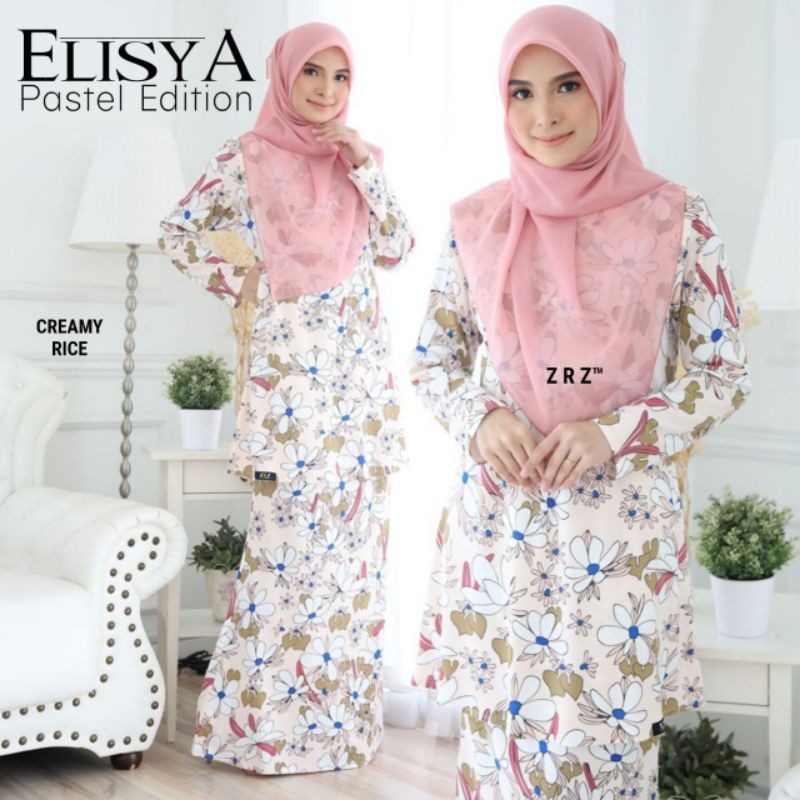 BAJU KURUNG TRAVEL TANPA GOSOK WARNA ELISYA PASTEL EDITION | Shopee Malaysia