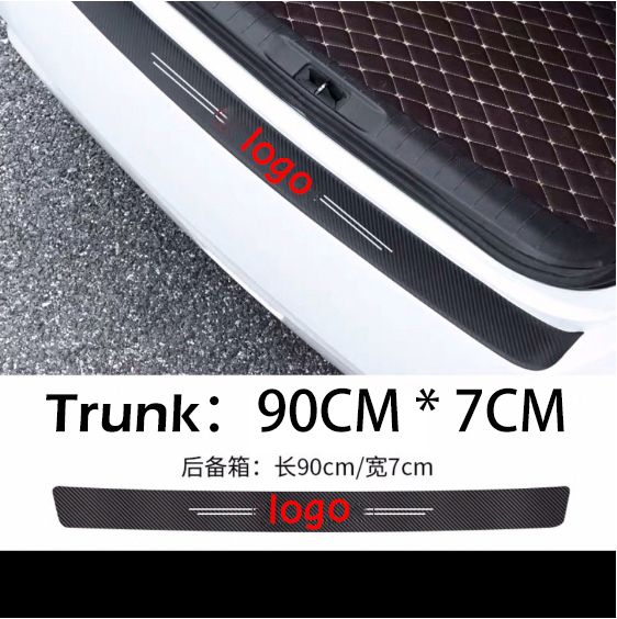 Carbon Fiber leather Threshold Protection Sticker Car Door Threshold ...