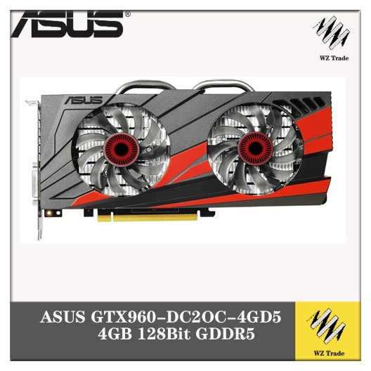 ASUS GTX960-DC2OC-4GD5 Video Card GTX 960 4GB 128Bit GDDR5 Graphics ...