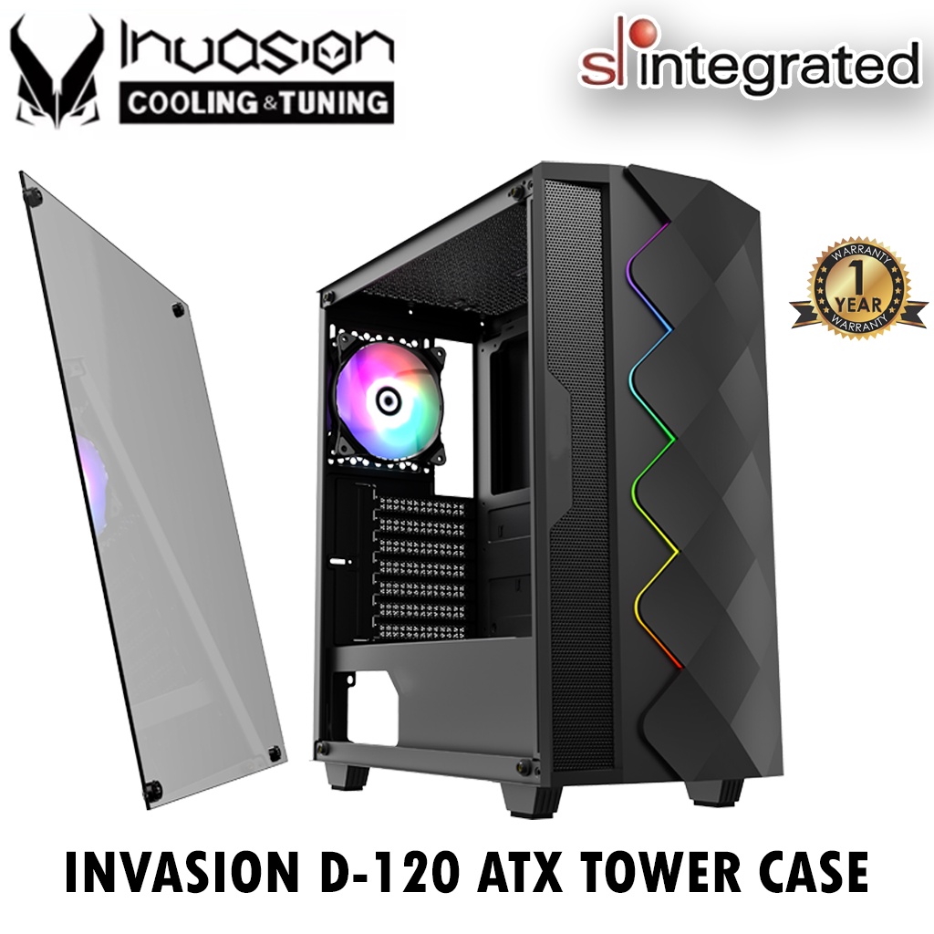 Invasion D-120 | ATX Tempered Glass Gaming Casing with Option RGB ...