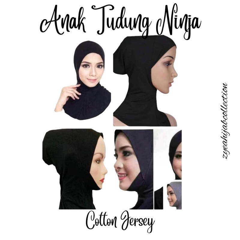 Anak tudung ninja | Inner ninja | Anak tudung ninja cotton jersey ...