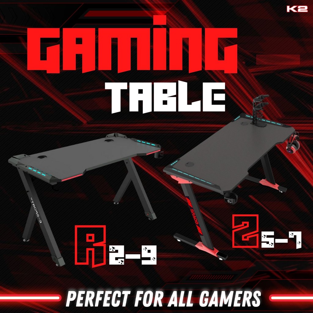 Gaming Table/PC Table/E-Sport Desk/Study Table/Meja Belajar/Meja PC ...