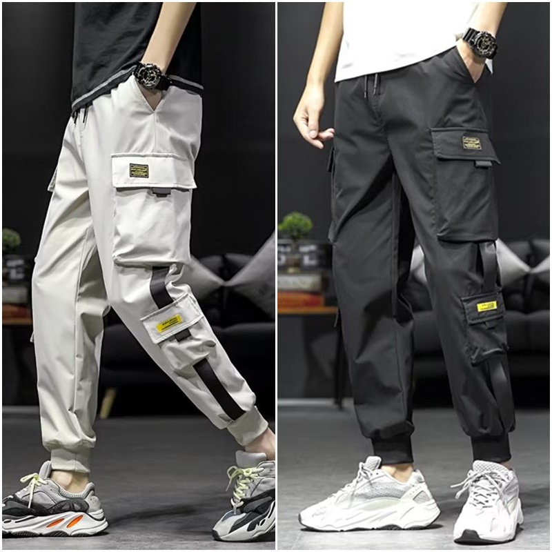 Seluar cargo lelaki saiz besar jogger cargo pants men pants men korean ...