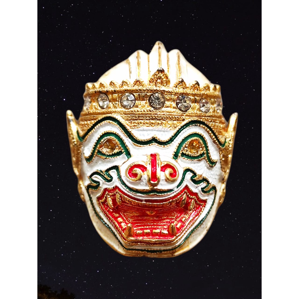 Great Colourful Phra Hanuman With Diamonds Yants Takrut 哈努曼 猴神 钻石 经文 符管 ...