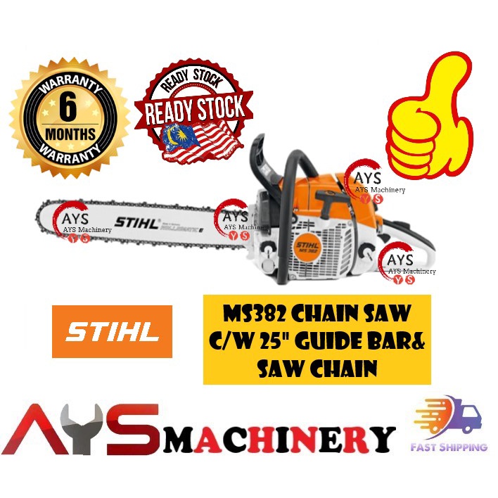 STIHL MS382 CHAIN SAW 25" GUIDE BAR & SAW CHAIN ( Brand Germany ) | Shopee Malaysia