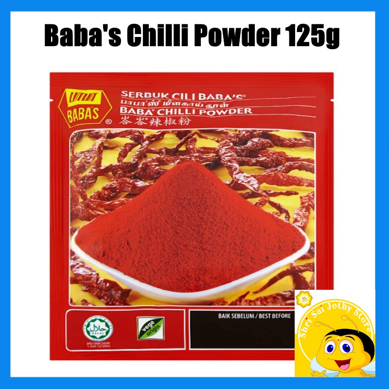 Baba's Chilli Powder 125g - SHRI SAI JOTHY STORE - Babas | Shopee Malaysia