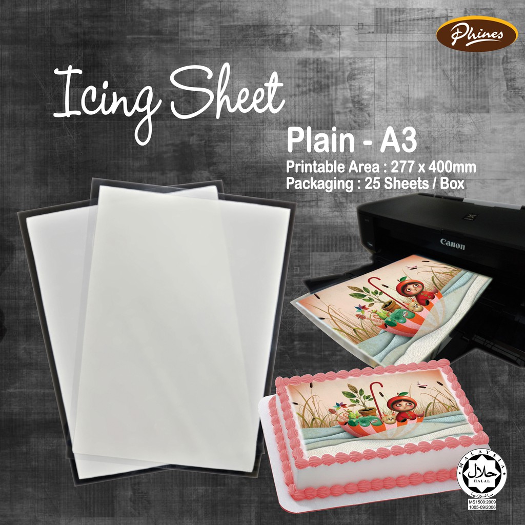 Plain Icing Sheet A3 || Icing Sheet For Image, Edible Image || Edible ...