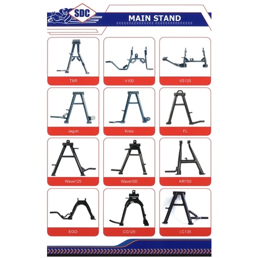 SDC MAIN DOUBLE STAND HONDA RS150 V1 / V2 , WAVE100 W100 , WAVE110 W110 , WAVE125 W125 | Shopee ...