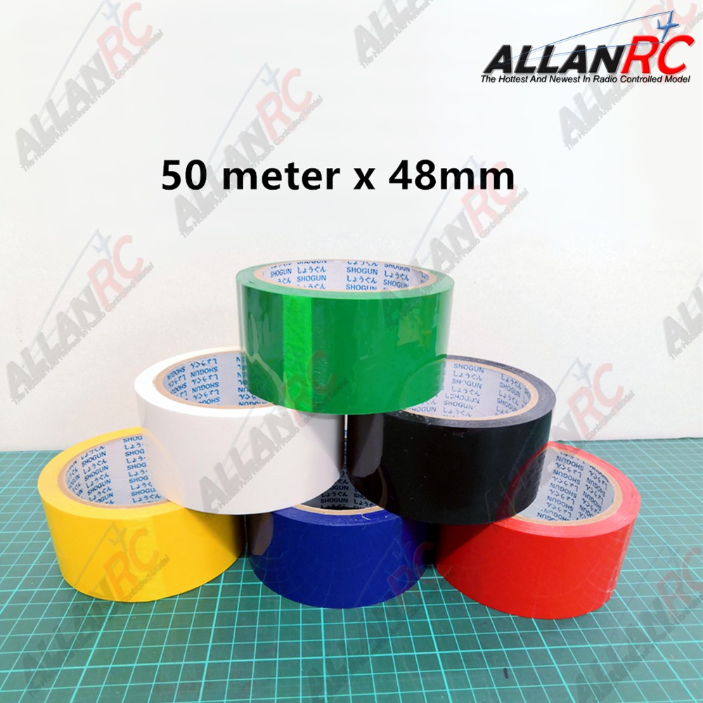 OPP Color Tape 50meter x 48mm 1Pcs (Red /Blue /Yellow /Green/ Black ...