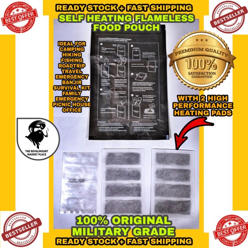𝗦𝗘𝗟𝗙 𝗛𝗘𝗔𝗧𝗜𝗡𝗚 𝗙𝗢𝗢𝗗 𝗪𝗔𝗥𝗠𝗘𝗥 HEATING PACK MILITARY GRADE MRE FLAMELESS ...