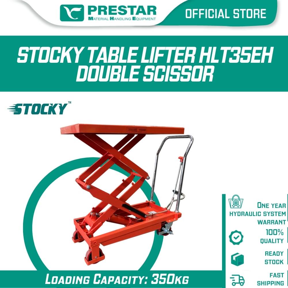 PRESTAR MHE Stocky Hydraulic Table Lifter Lifting 350 Kgs Manual ...