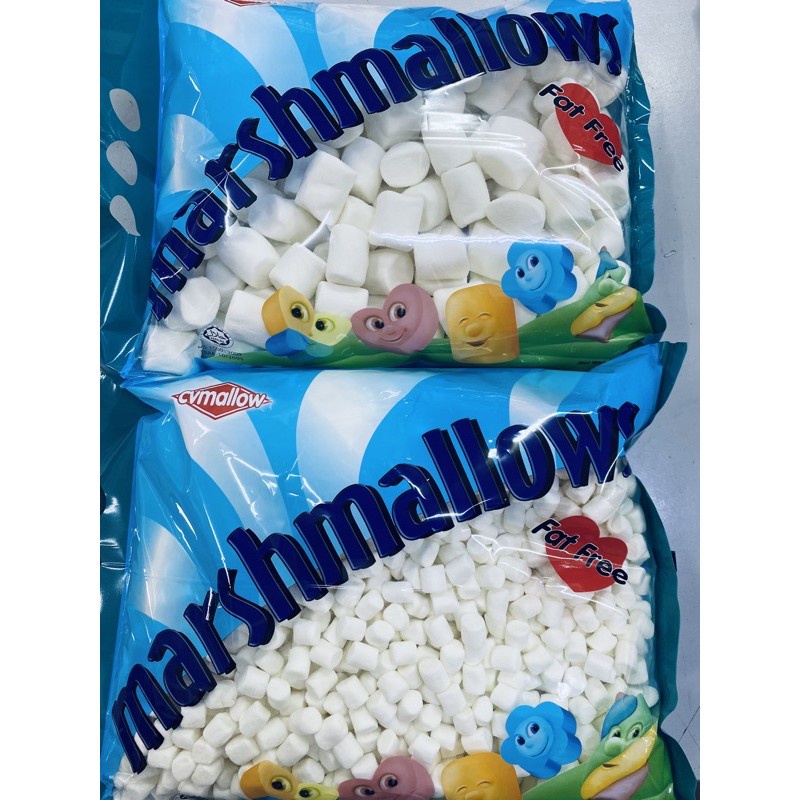 1kg CV Mallow Fat Free White Marshmallow Big/ Small Size HALAL (LOCAL ...