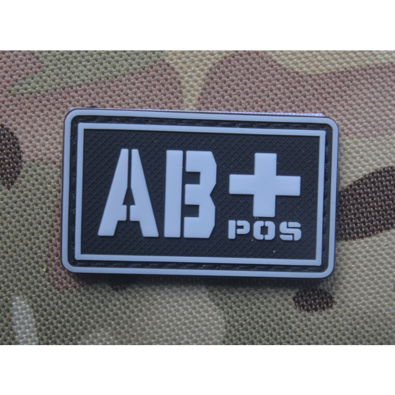 Velcro patch 3D PVC A+ B+ AB+ O+ Positive Type Group Patch Tactical ...