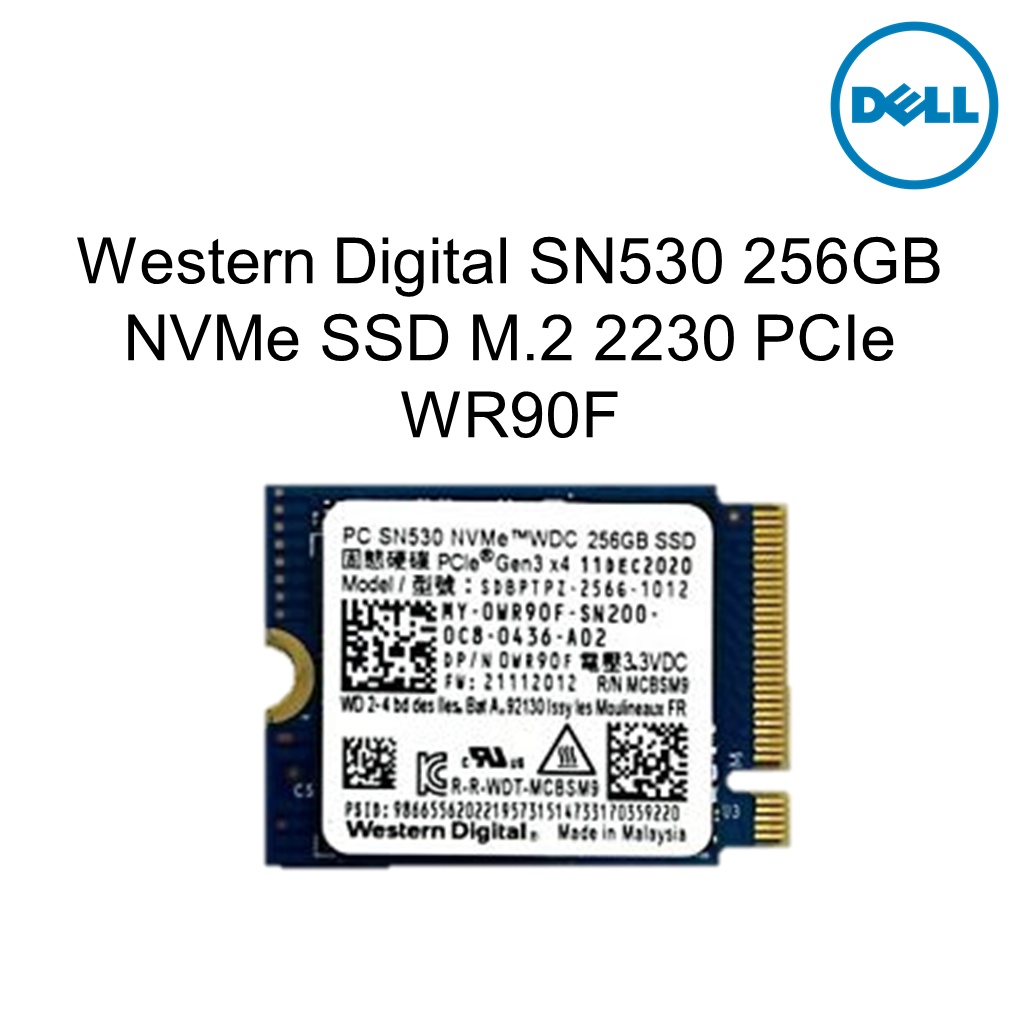 DELL 256GB NVMe M.2 2230 SSD Solid State Drive KFV6T FWJTG 2MY28 WR90F ...