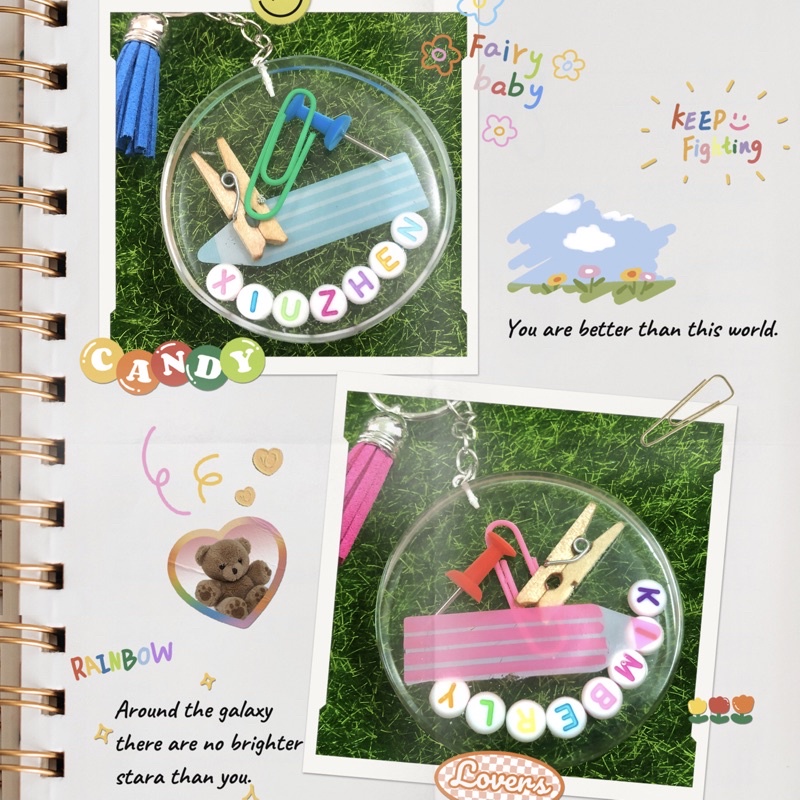 SG local handmade school teachers students name keychain personalize ...
