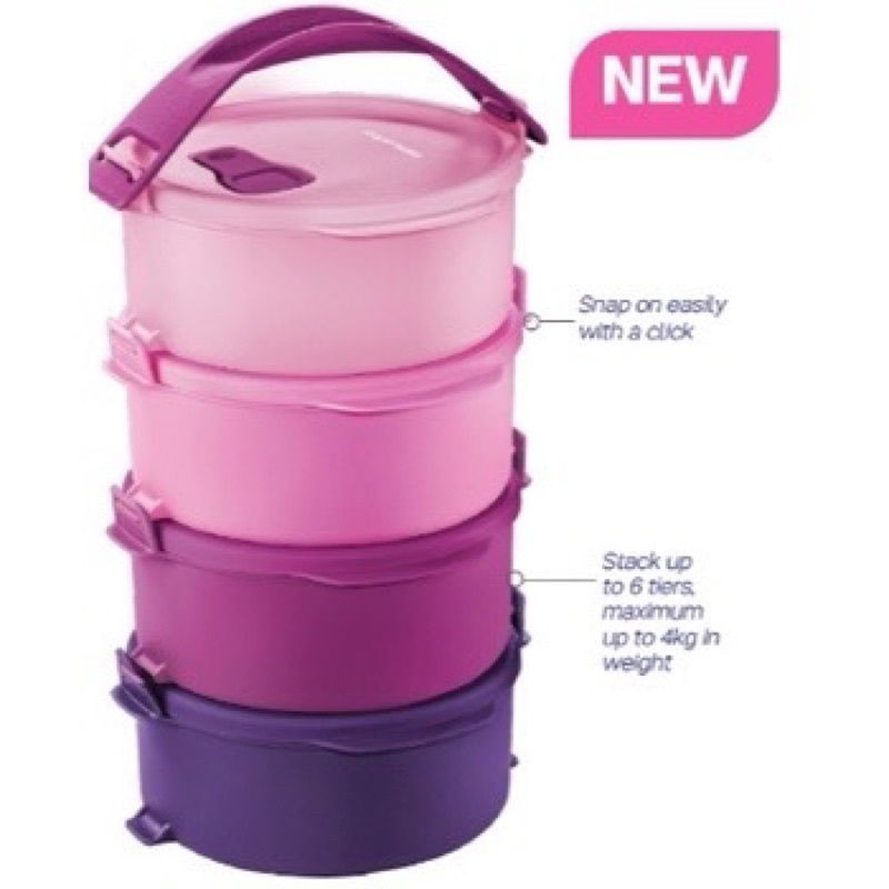 Tupperware Microwaveable Tup Tiffin Set (4pcs) | Shopee Malaysia