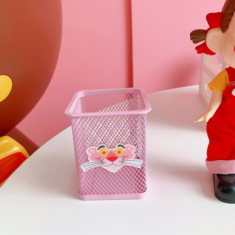 ins sweet cute girl pink pen holder student desktop storage organizing ...