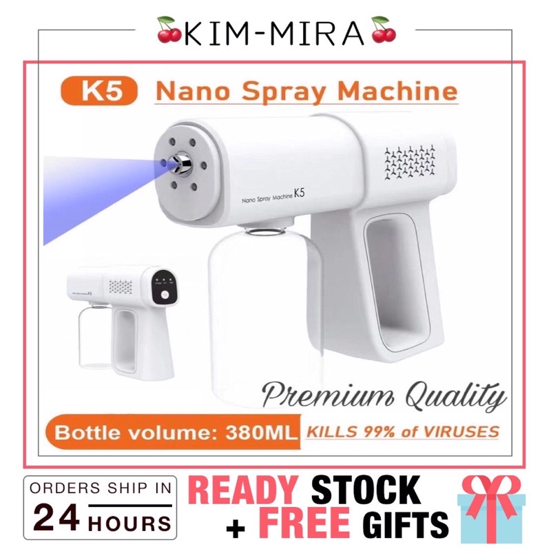 🍒READY STOCK🍒KIMMIRA New Model K5 Wireless Nano Atomizer spray Disinfection spray Gun Sanitizer ...