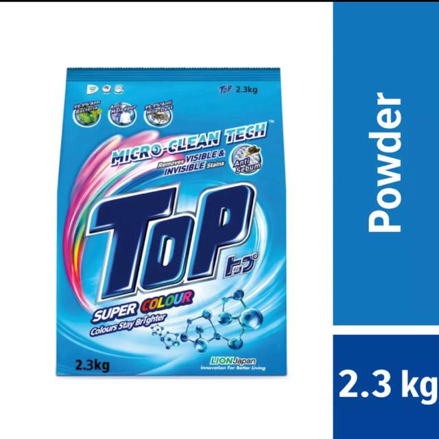 ( BENG KEE )🔥2.1kg Top Powder sabun Top Micro-Clean Tech Super Colour ...