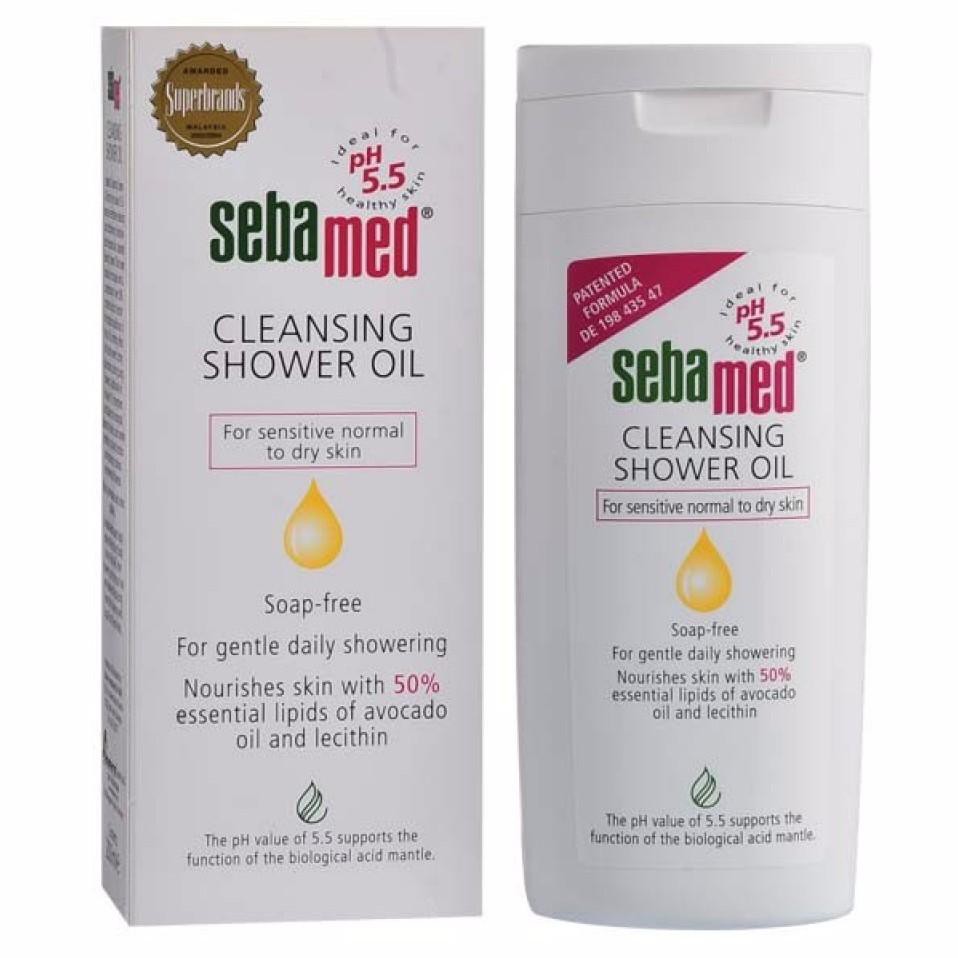 Seba Med Cleansing Shower Oil pH 5.5 Soap Free For Gentle Daily ...