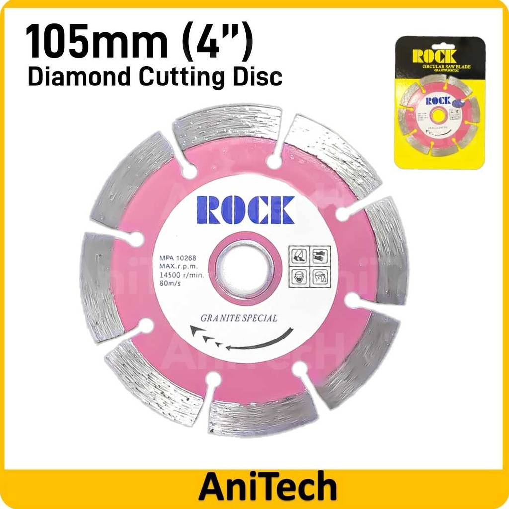 ROCK 4" High Quality Diamond Cutting Disc for Granite, Stone, Tile and ...