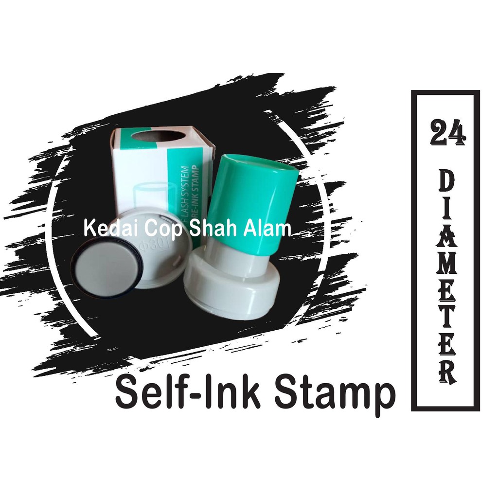 Cop Bulat F30 Self-Ink Stamp 24mm diameter (Siap dalam 5 MINIT sahaja ...