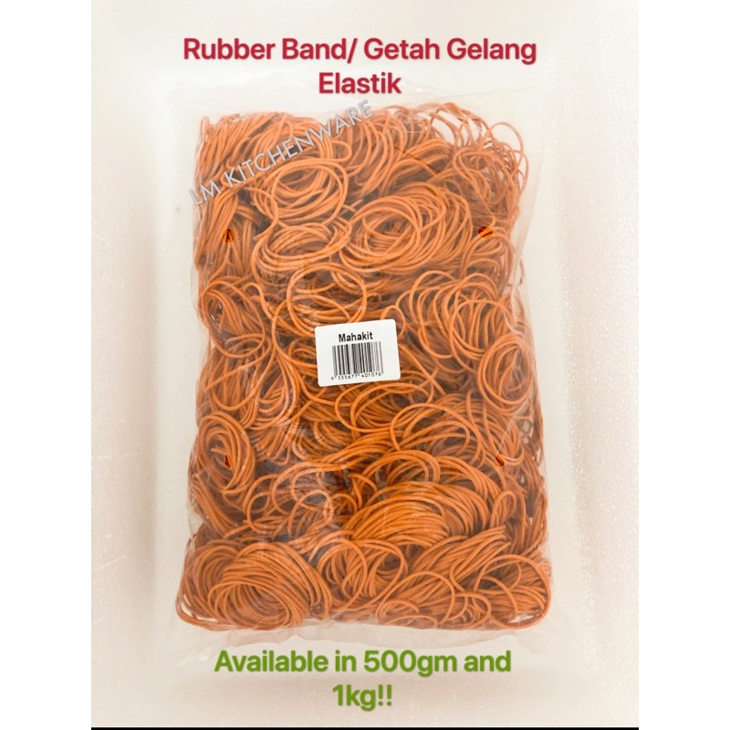 RUBBER BAND HIGH QUALITY/GETAH GELANG ELASTIK 1KG AND 500G 树胶带 | Shopee ...
