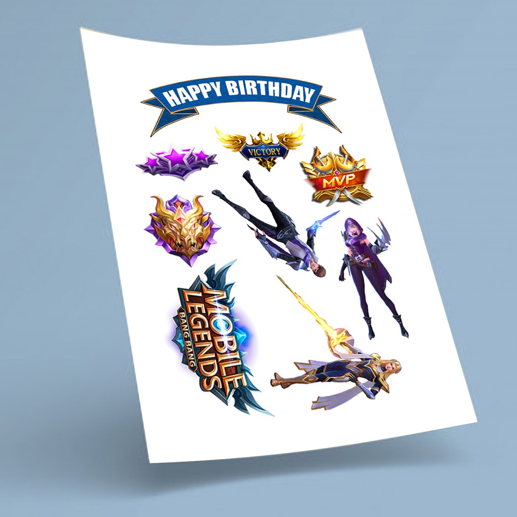 MOBILE LEGENDS CUSTOM NAME & AGE [JPEG FORMAT/FILE] [CAKE TOPPER ...