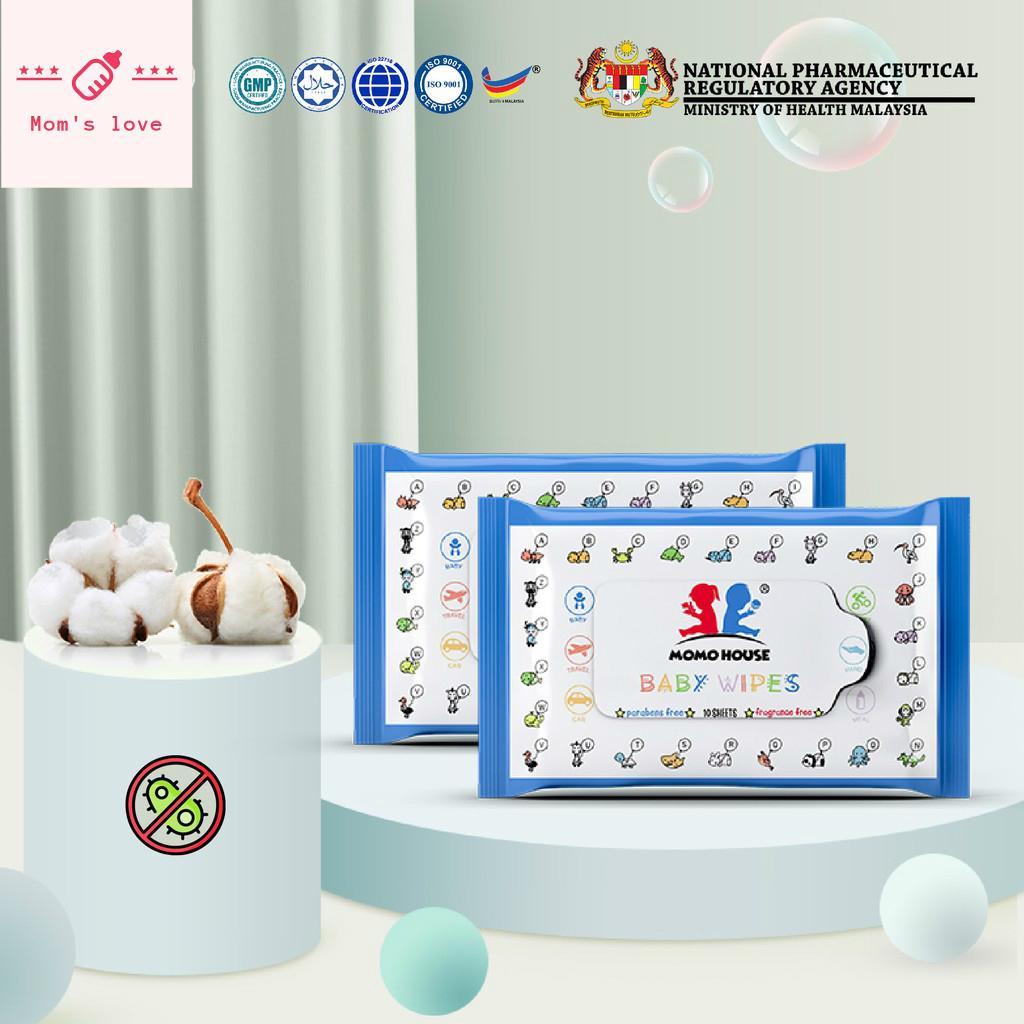 [Mom's love] 10pcs Premium MOMO HOUSE Baby Wipes - (Non-Alcohol ...