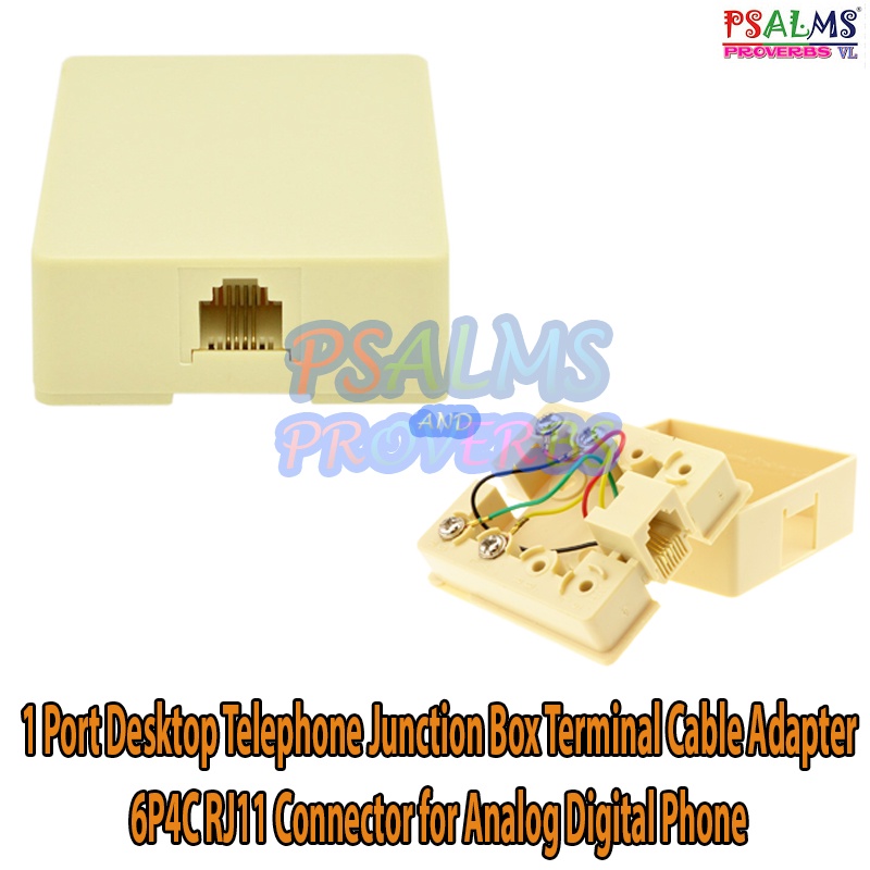 Telephone Junction Box Terminal Cable Adapter 6P4C RJ11 Connector for ...