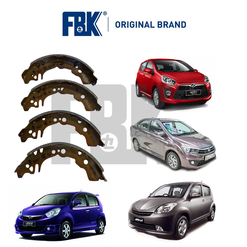 FBK Brake Shoe Rear - Perodua Axia / Bezza / Myvi 1st Gen & 2nd Gen ...