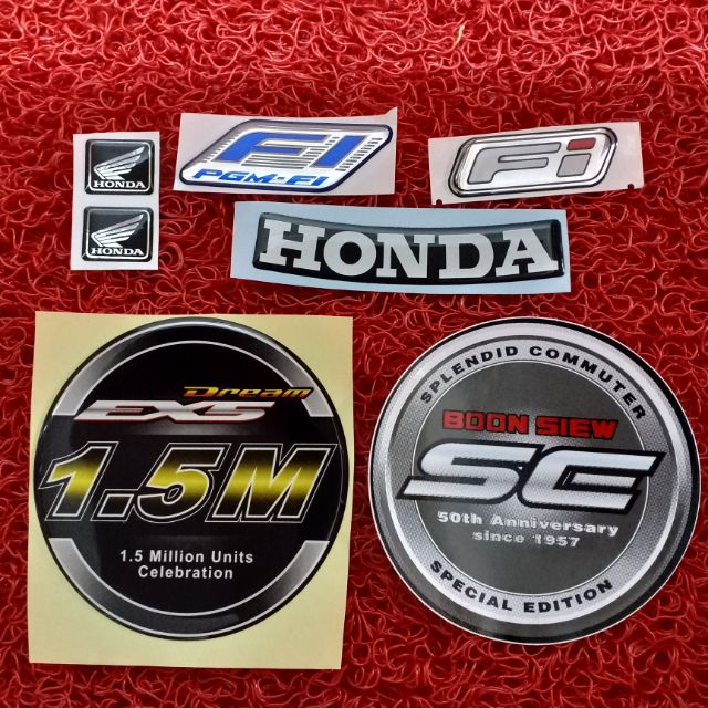 Sticker Epoxy Timbul Ex5 Dream 1.5M,Boon siew SE,FI, 30th ANIVESARY ...