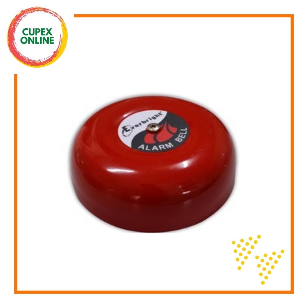 EVERBRIGHT EFB-04-3R6 MOTORIZE FIRE ALARM BELL 6 INCH 240VAC RED (cupex ...