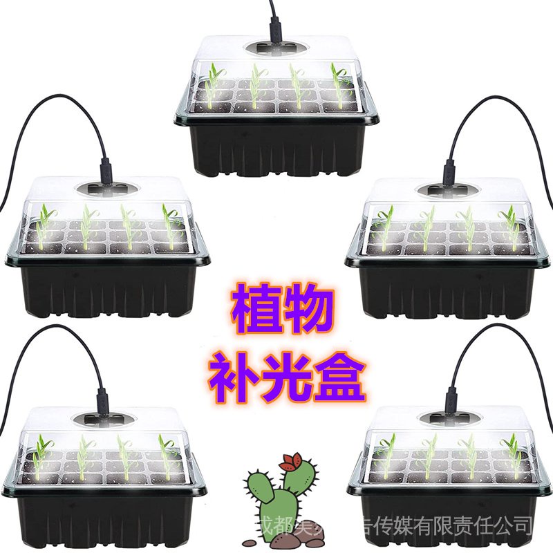 Seedling Box with Fill Light Full Spectrum Succulent Planting Plants ...