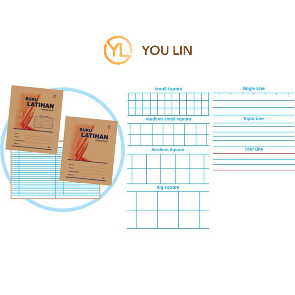 Exercise book F5 (Single Line-60,80,120,200 Pages) | Shopee Malaysia