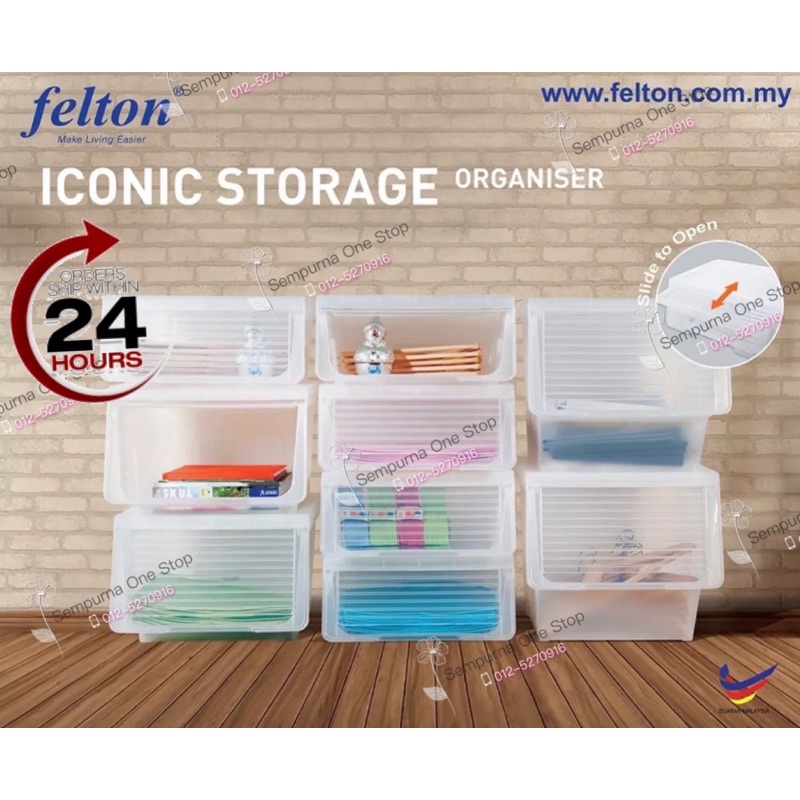 Stackable Storage Box (Felton) | Shopee Malaysia