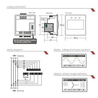 DELAB DPM Digital power meter dpm pqm1000s pqm1000s rs485 | Shopee Malaysia