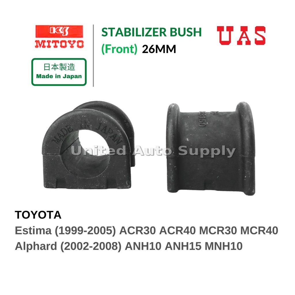 MITOYO Japan Stabilizer Bush Front Set for TOYOTA Estima ACR30 ACR40 ...