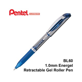 PENTEL BL60 Energel Refillable Gel Roller Pen (1.0mm) - Black Ink ...