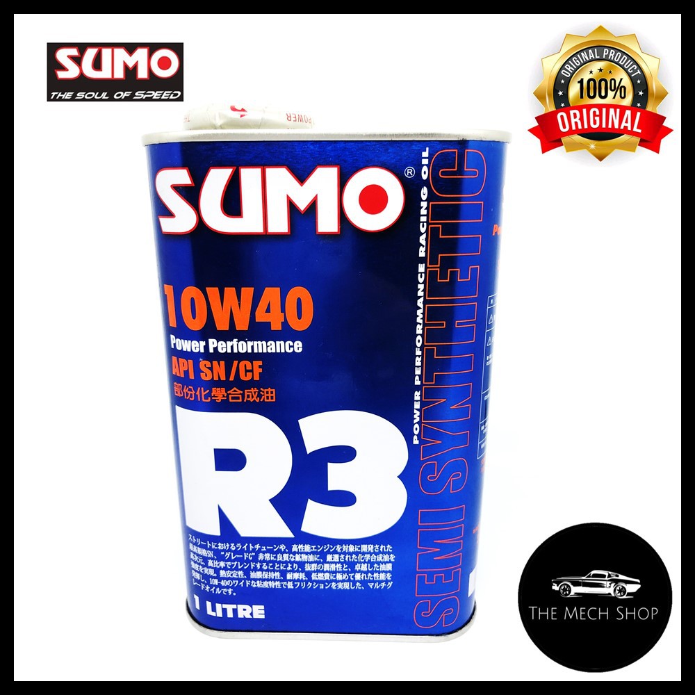 Sumo R3 Performance Semi Synthetic 10W40 API SN/CF Engine Oil 10w-40 (1 ...