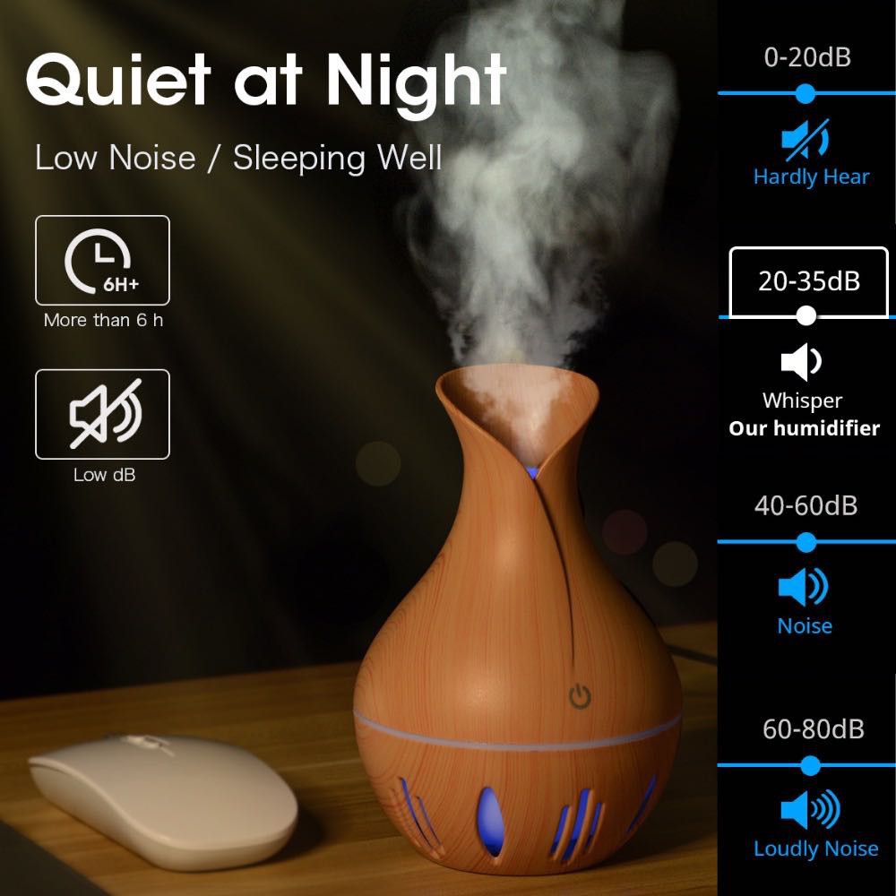 Wooden Air Humidifier With Essential Oil Diffuser Aroma Aromaterapi ...