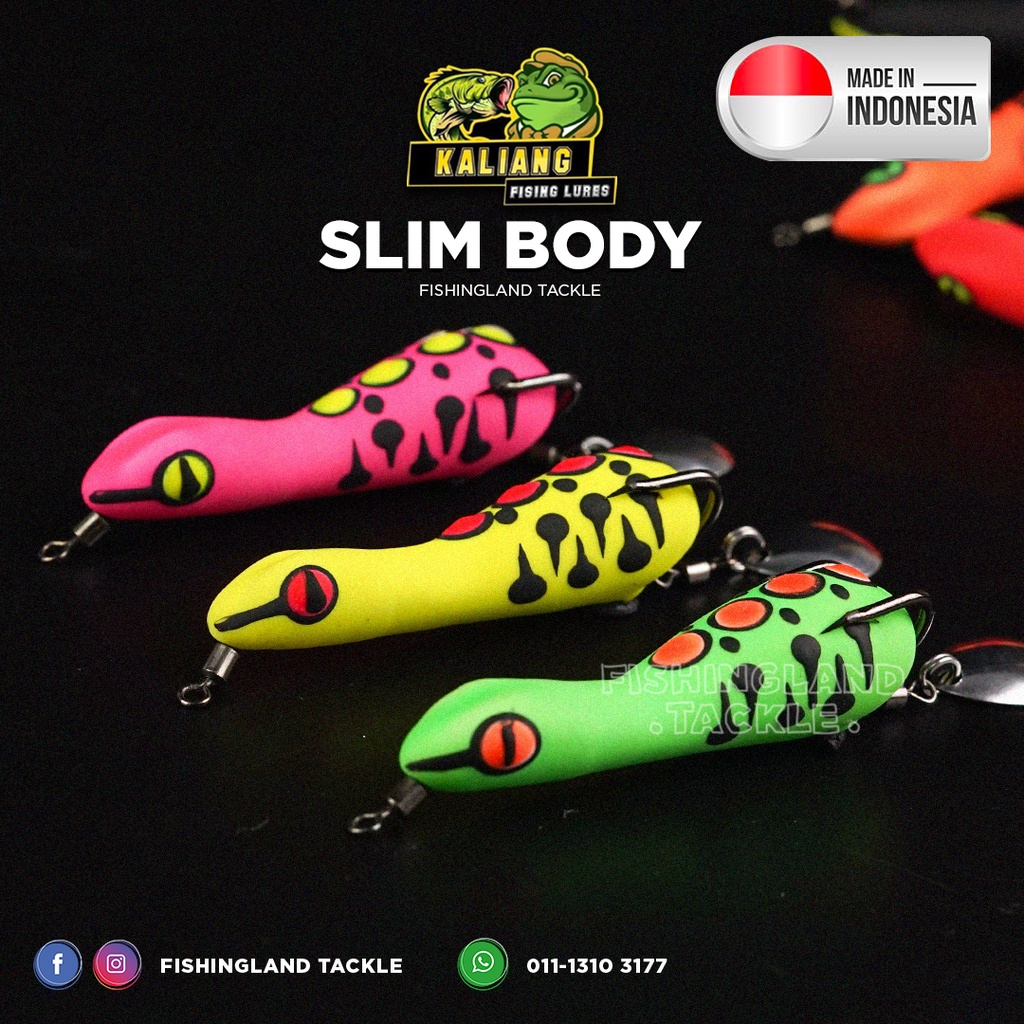Kaliang Lure Slim Body Soft Frog | 8g / 6cm | Indonesia Soft Rubber Frog | Shopee Malaysia