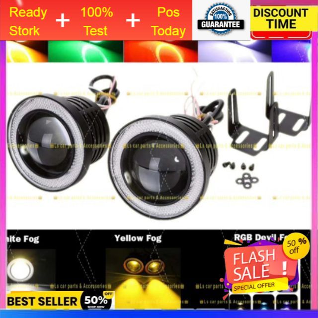 COB LED Angel eyes Fog Light Projector eagle eye lens Sport lamp Angle Running Daytime daylight ...