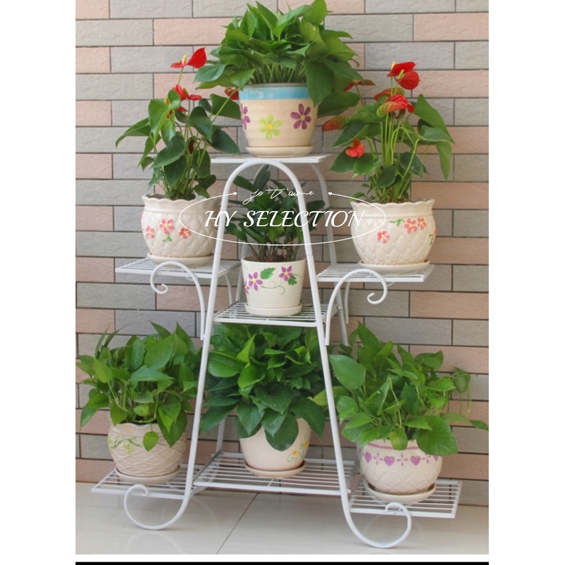 Rak bunga/ Metal Rack/ Flower rack/ Rak bunga besi bertingkat | Shopee ...