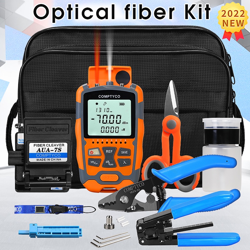 FTTH fiber optic tool kit AUA-M70 Fiber Cleaver Optical Power Meter -70 ...