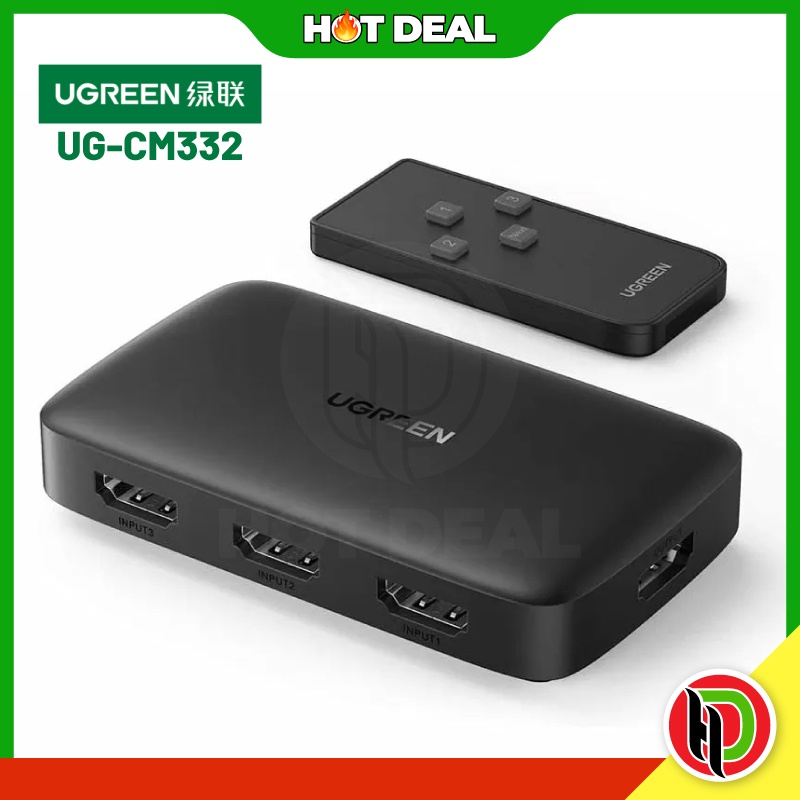 Hotdeal Ugreen UG-CM332-80125 HDMI Switcher 3 in 1 Out 4K@30HZ UG-CM332 ...