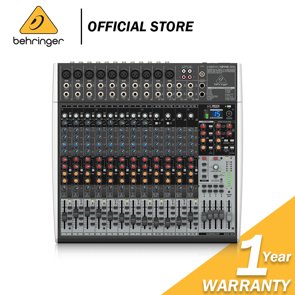 Behringer XENYX X2442USB Mixer with USB and Effects (XENYXX2442USB ...